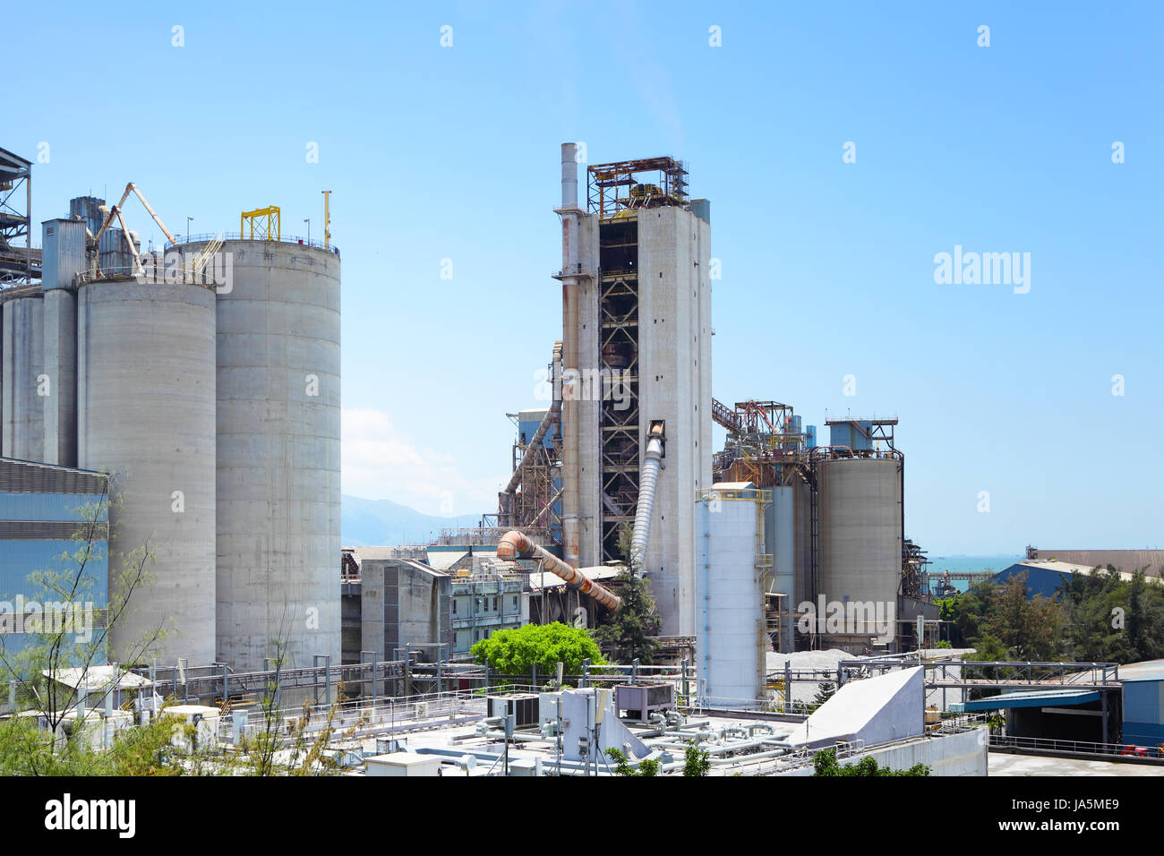 blue, industrial, industrial plant, work, factory, style of ...