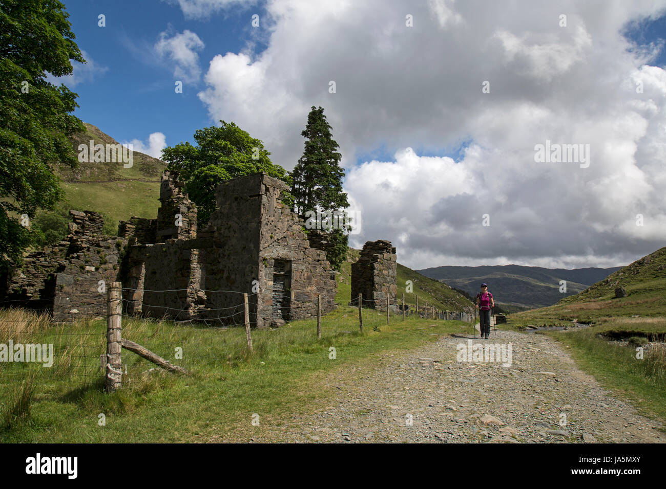 Walker on path past hi-res stock photography and images - Alamy