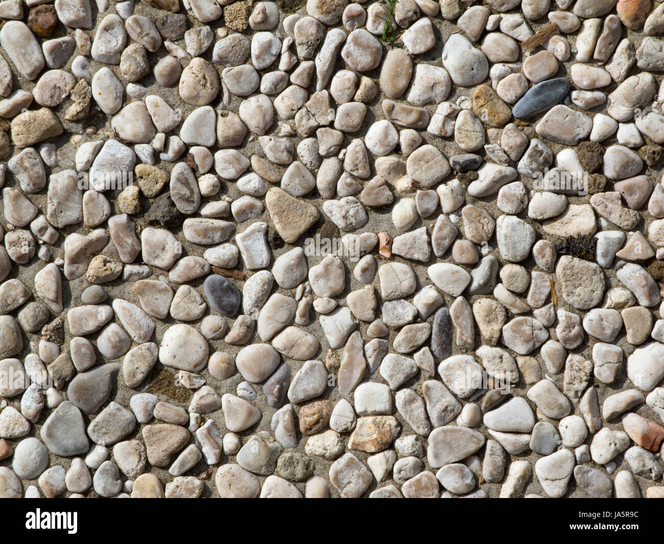 pebbles on concrete structure Stock Photo - Alamy