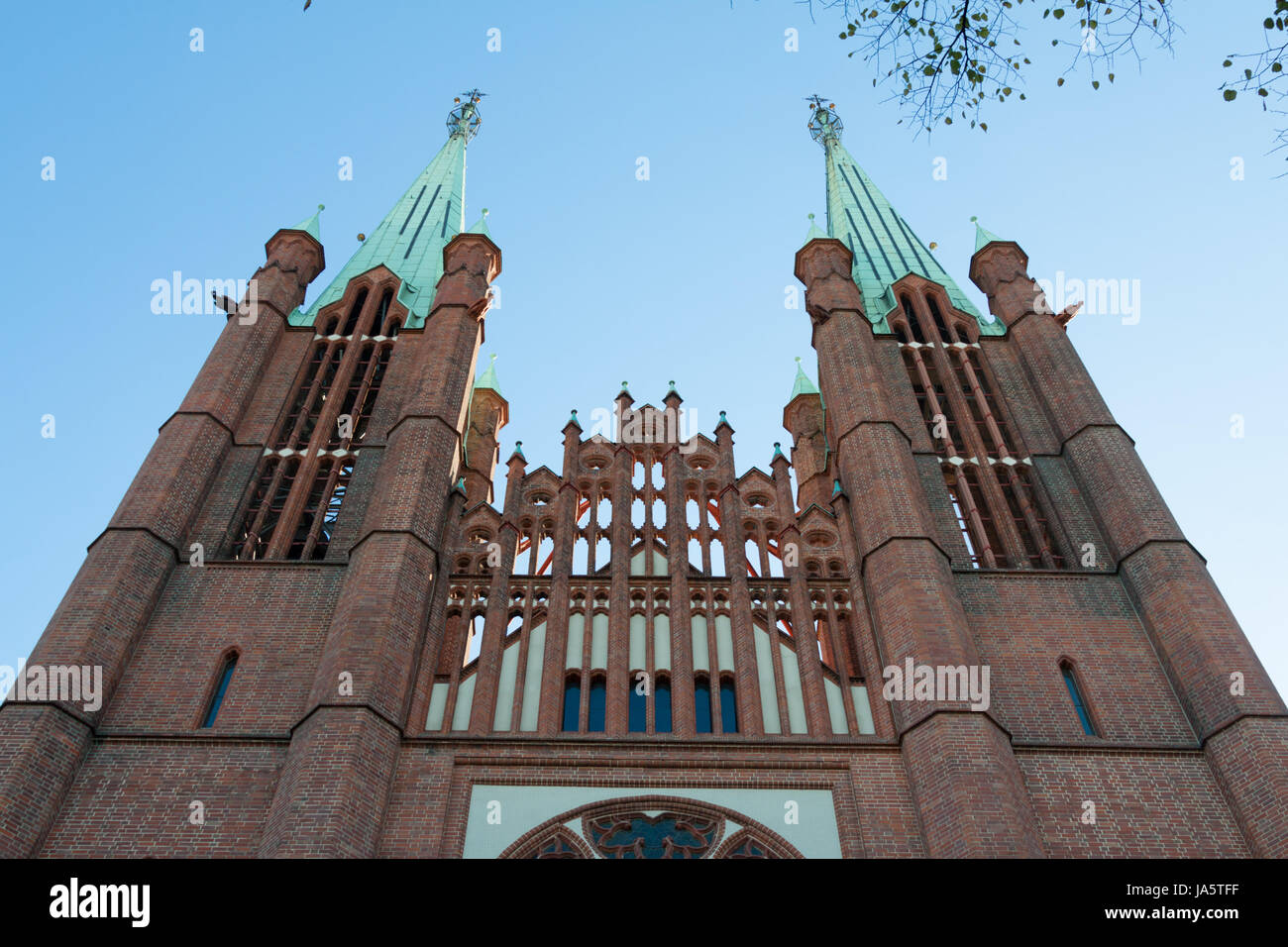 towers, facade, gable, rooftop, tower, church, city, town, cross, old ...