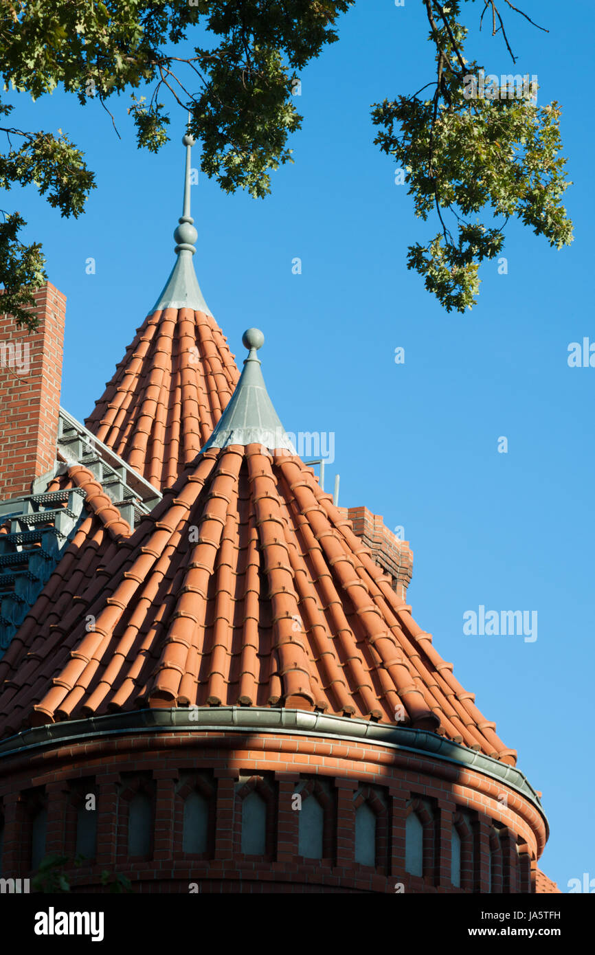 towers, facade, gable, rooftop, tower, dome, europe, wall, berlin ...