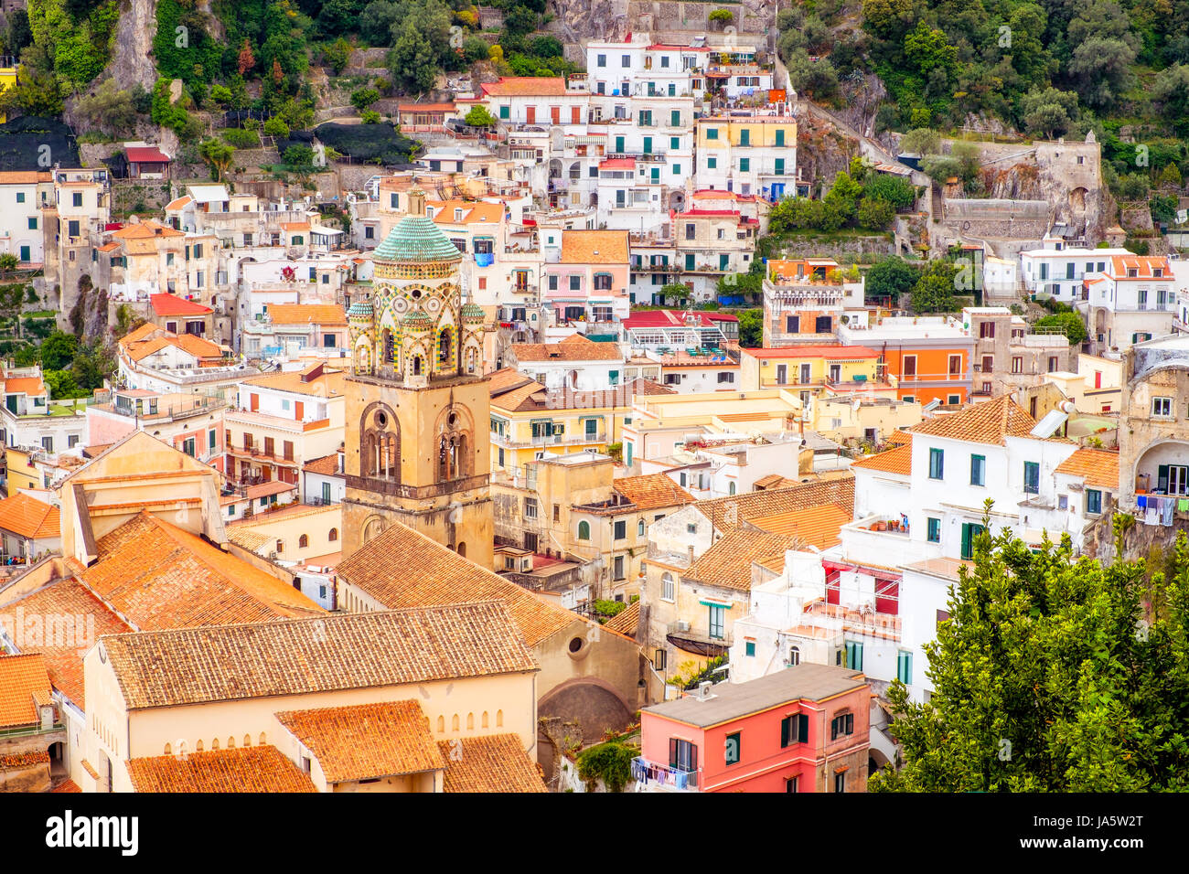Detail cityscape view of picteresque beautiful colorful houses in ...