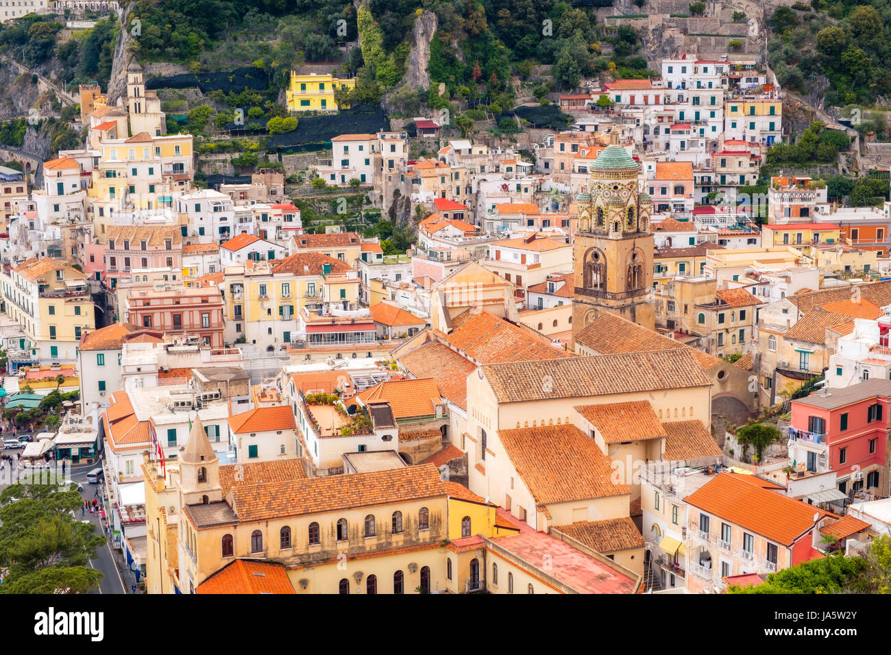 Detail cityscape view of picteresque beautiful colorful houses in ...