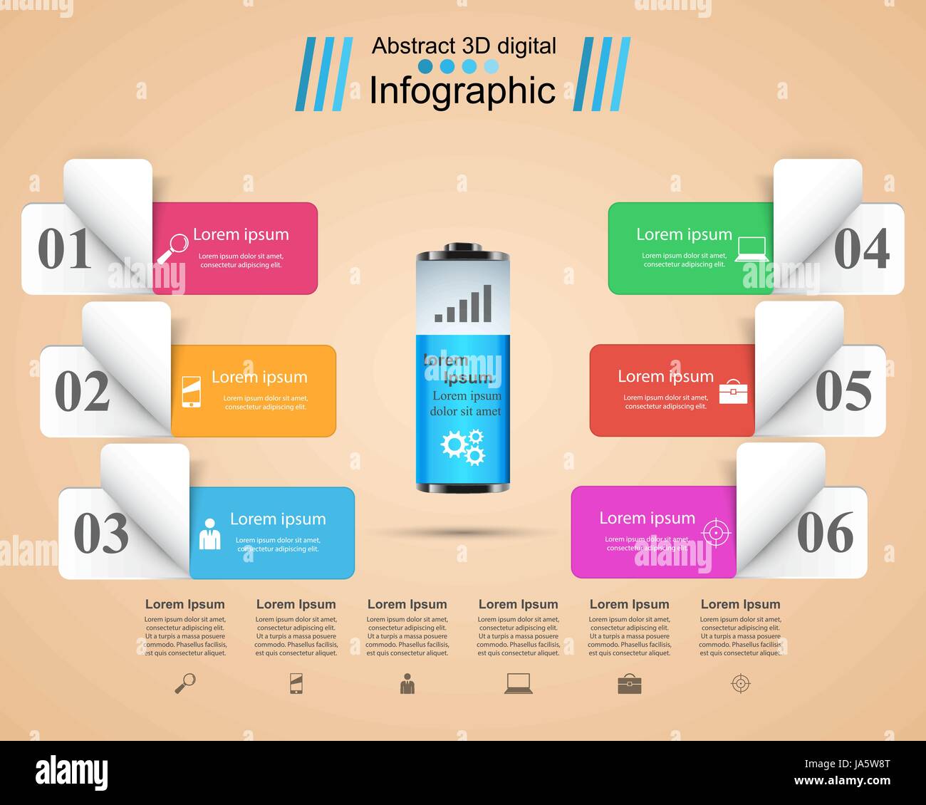 Business Infographics. Battery icon Stock Vector Image & Art - Alamy