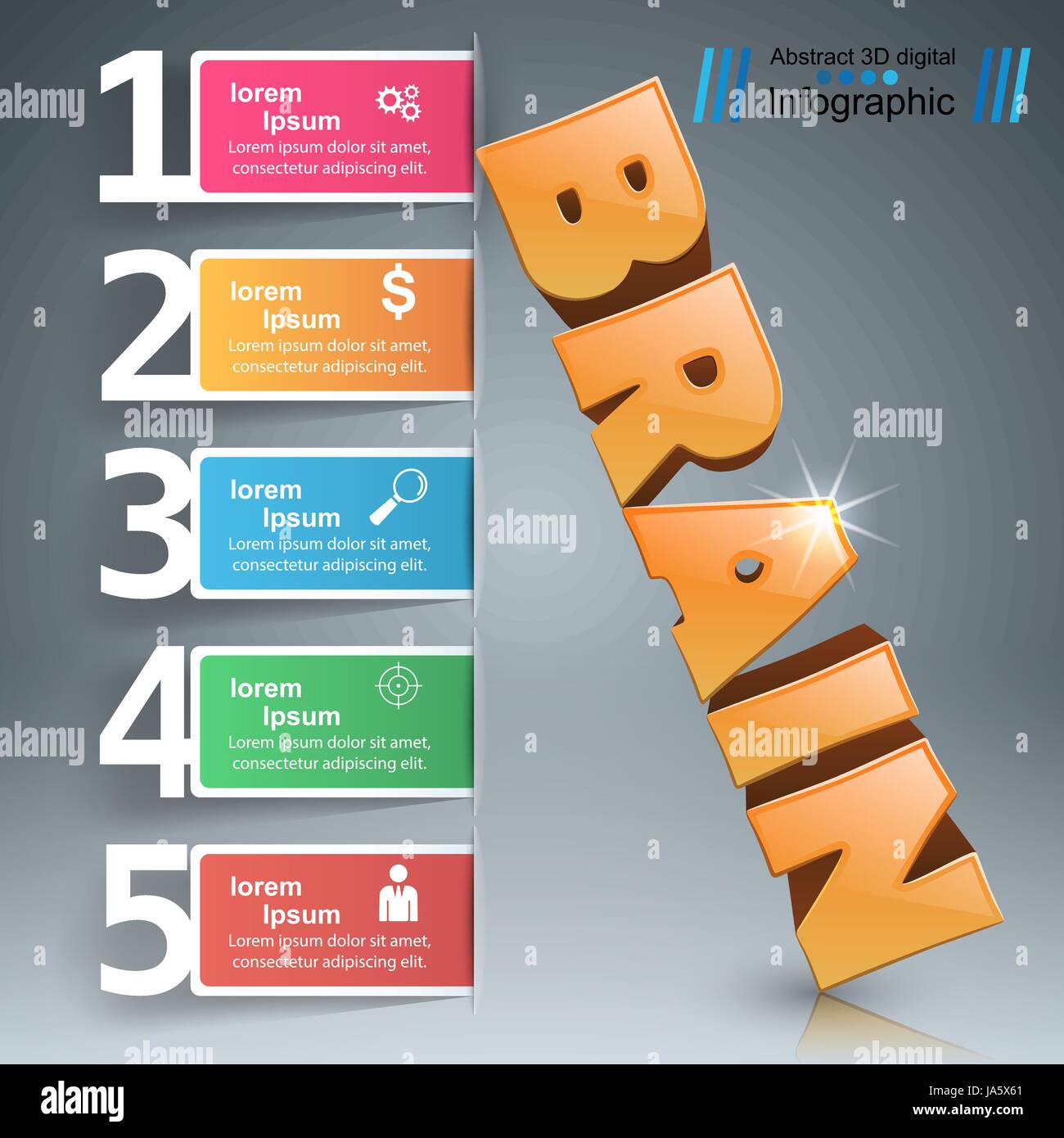 Brain infographic and business icon Stock Vector Image & Art - Alamy