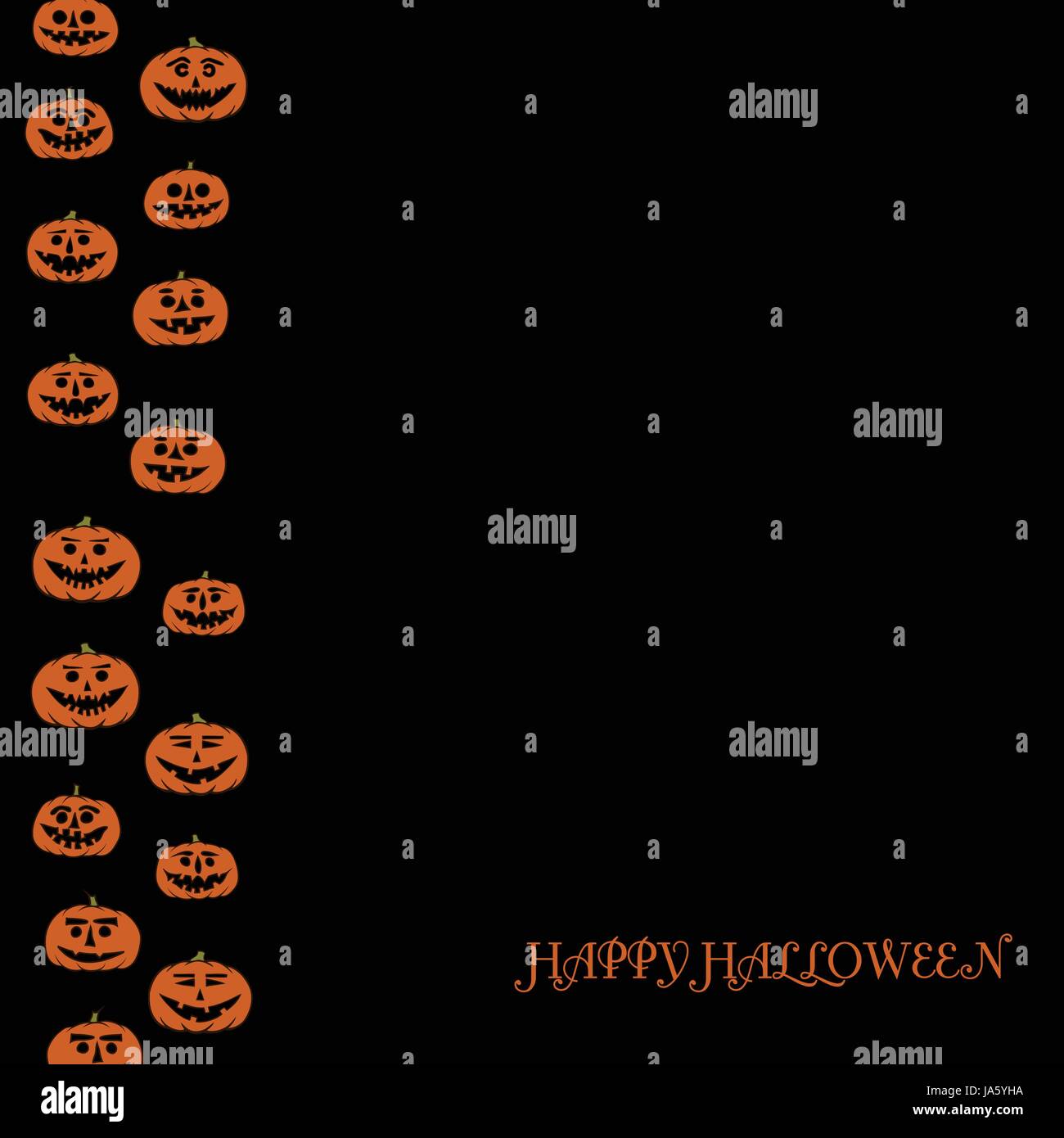 hand drawn jack-o-lantern vector background Stock Vector Image & Art ...