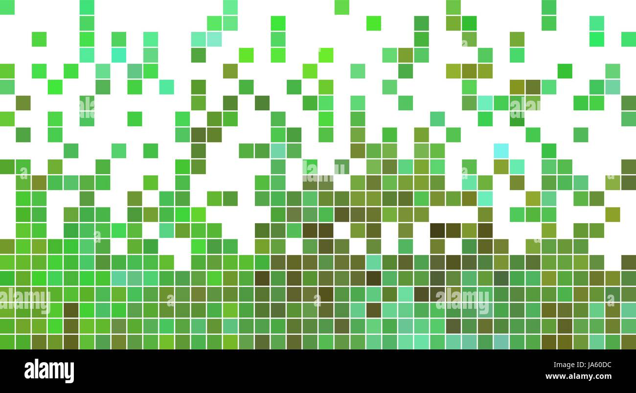 abstract vector square pixel mosaic background - green Stock Vector ...