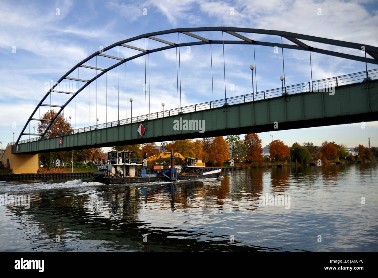 bridge, steel, river, water, sailing boat, sailboat, rowing boat, boat ...