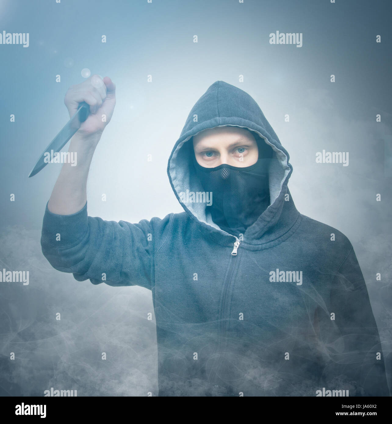man attack with knife Stock Photo - Alamy