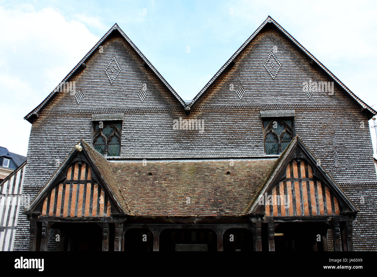 church, france, historical, church, wood, frame-work, france, steeple ...