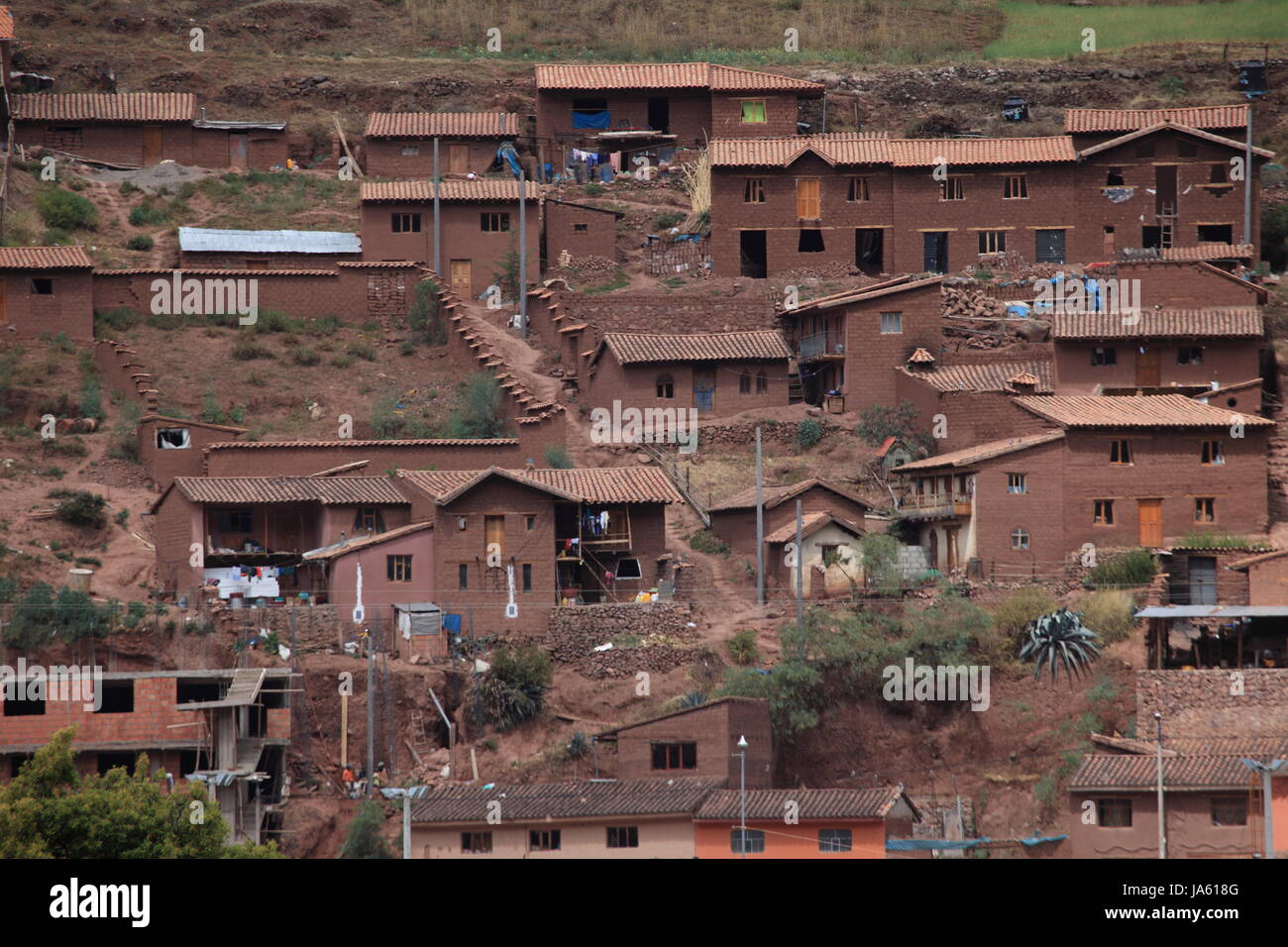house, building, houses, city, town, south america, peru, andes ...