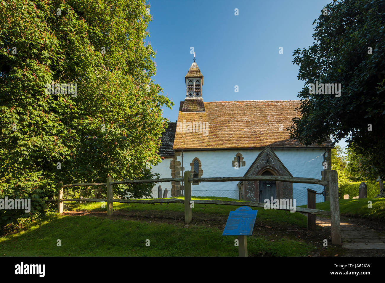 St Botolph's church in Hardham village, West Sussex, England Stock ...