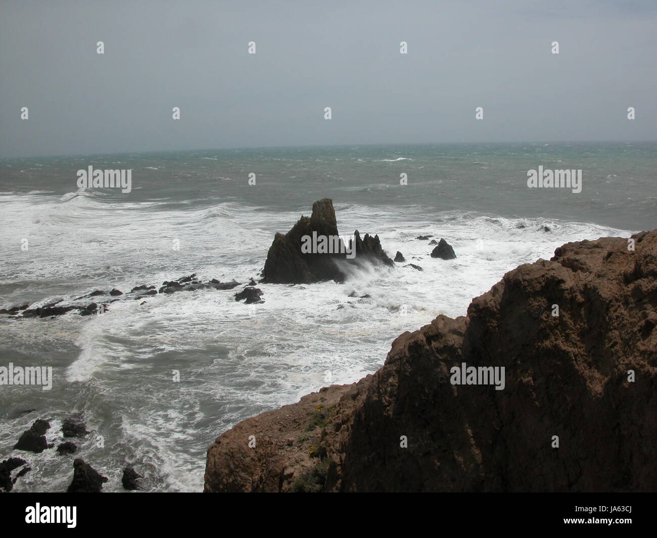 waves, spain, thunder-storm, surf, risacca, surge, breaking of waves ...