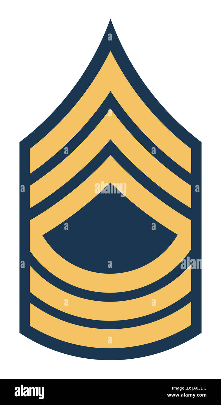 American Master Sergeant insignia rank badge isolated on white ...