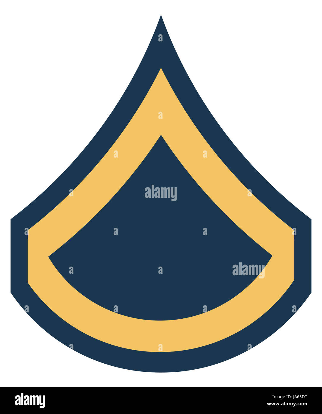 American Private First Class insignia rank badge isolated on white ...