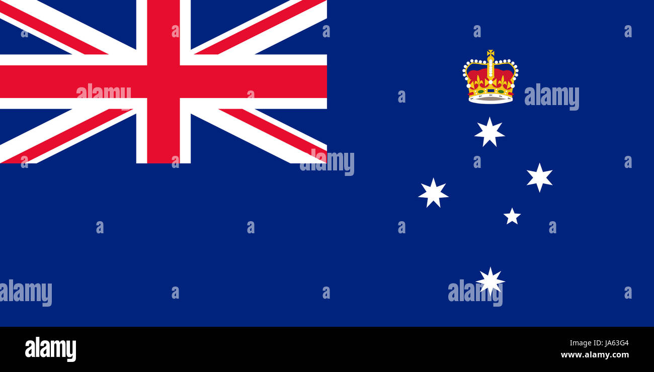 Flag of the Australian state of Victoria Stock Photo - Alamy