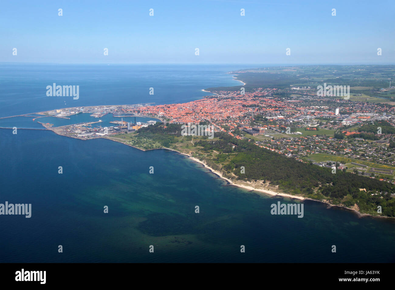 denmark, water, baltic sea, salt water, sea, ocean, aerial photograph ...