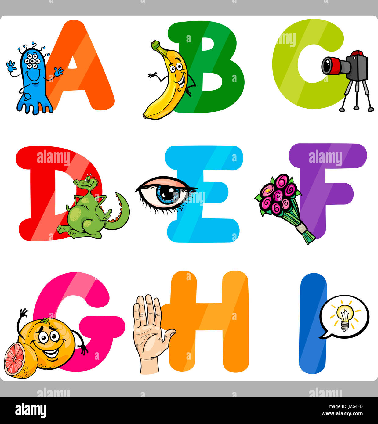 education, illustration, alphabet, cartoon, ABC, learning, child ...