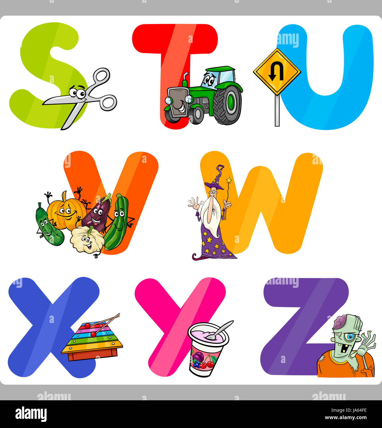 education, illustration, alphabet, cartoon, ABC, learning, child ...