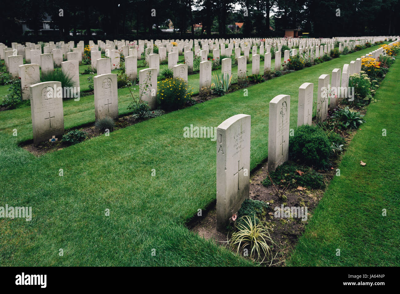 Oosterbeek, Netherlands - August 09, 2016: Airborne War Cemetery. It is ...