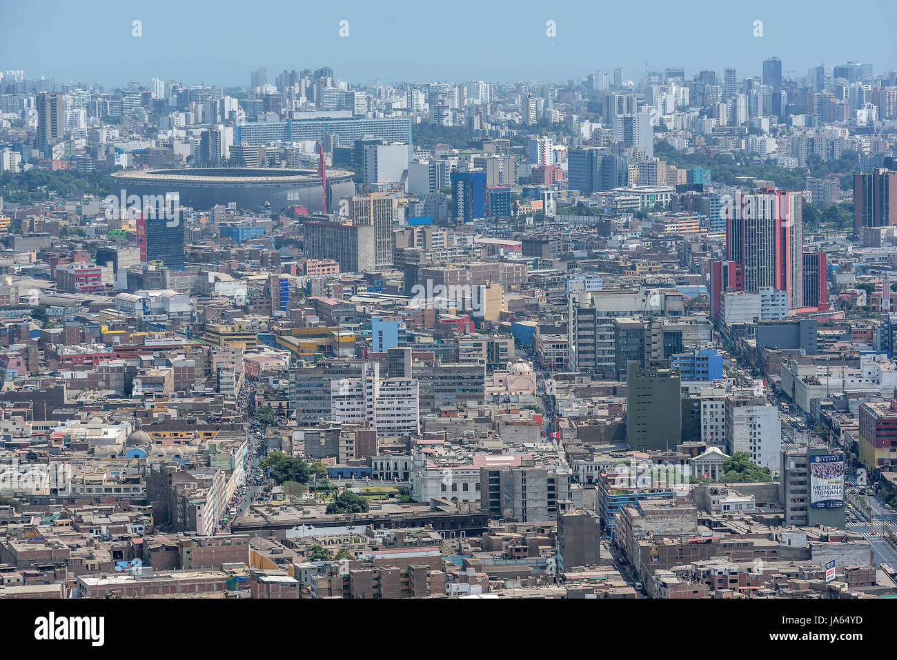 Aerial view of cityscape of Lima, Peru Stock Photo - Alamy