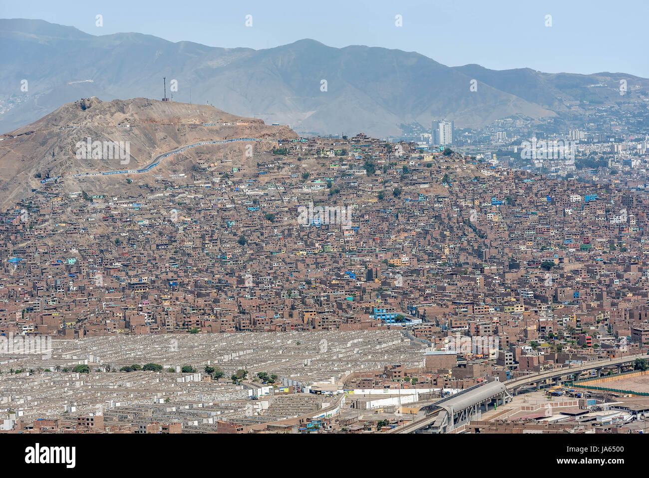 Aerial view of cityscape of Lima, Peru Stock Photo - Alamy