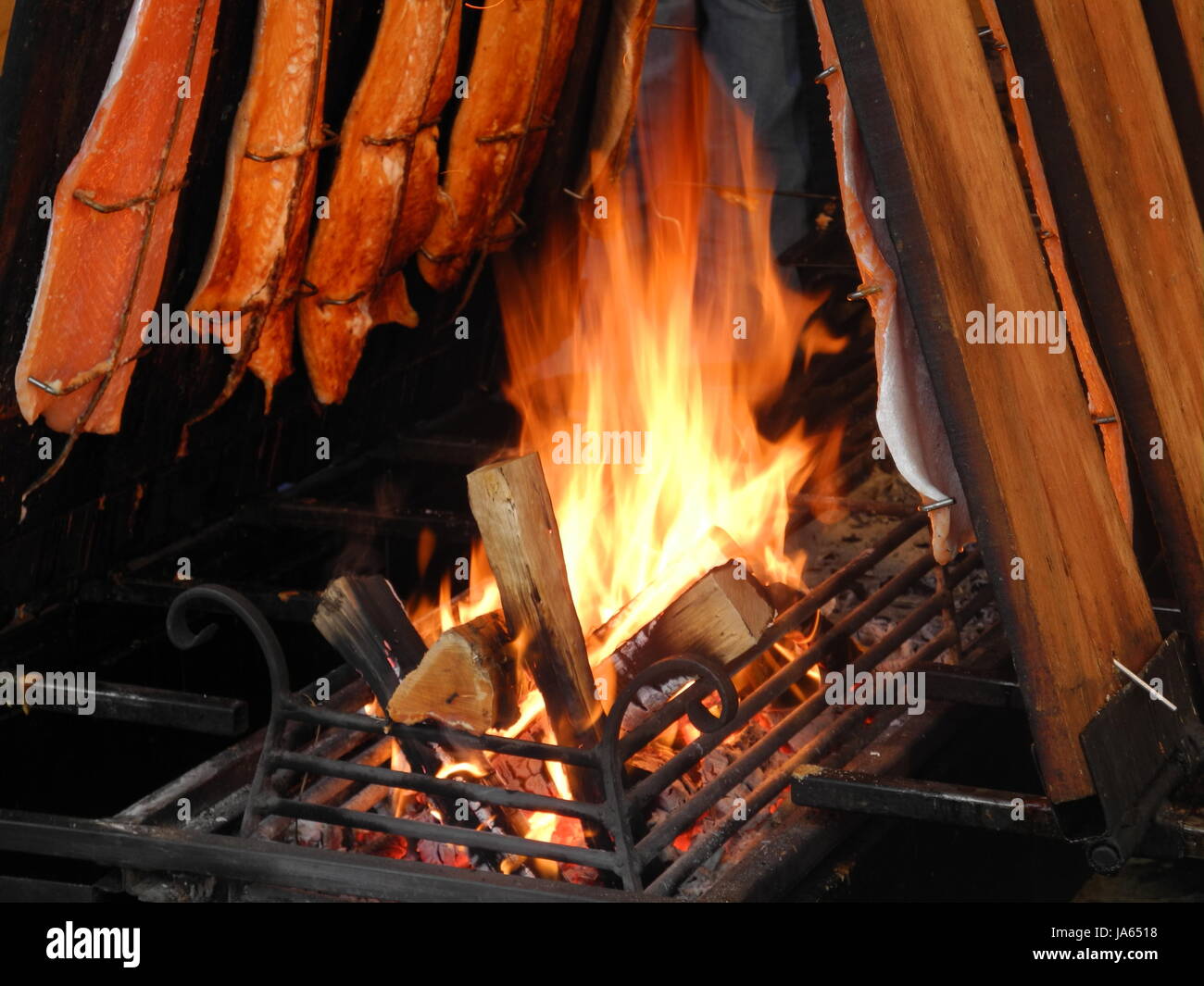 fish, eel, fire, conflagration, flame, flames, heat, smoked, smoke ...
