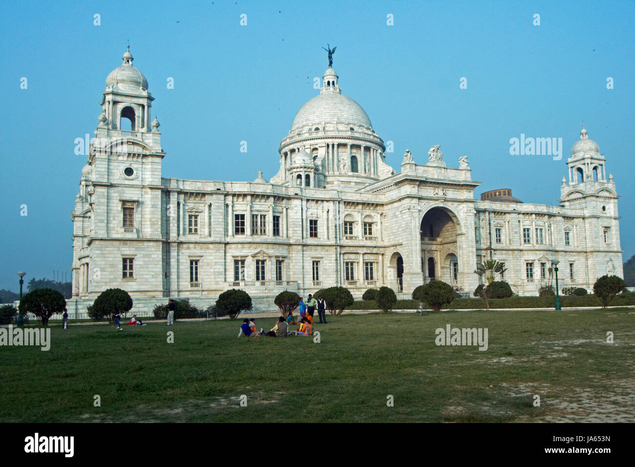 Victoria Memorial in Kolkata India. Ornate white marble building ...
