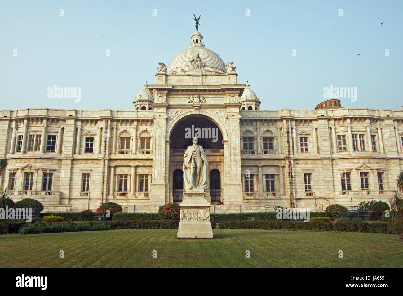 Victoria Memorial in Kolkata India. Ornate white marble building ...