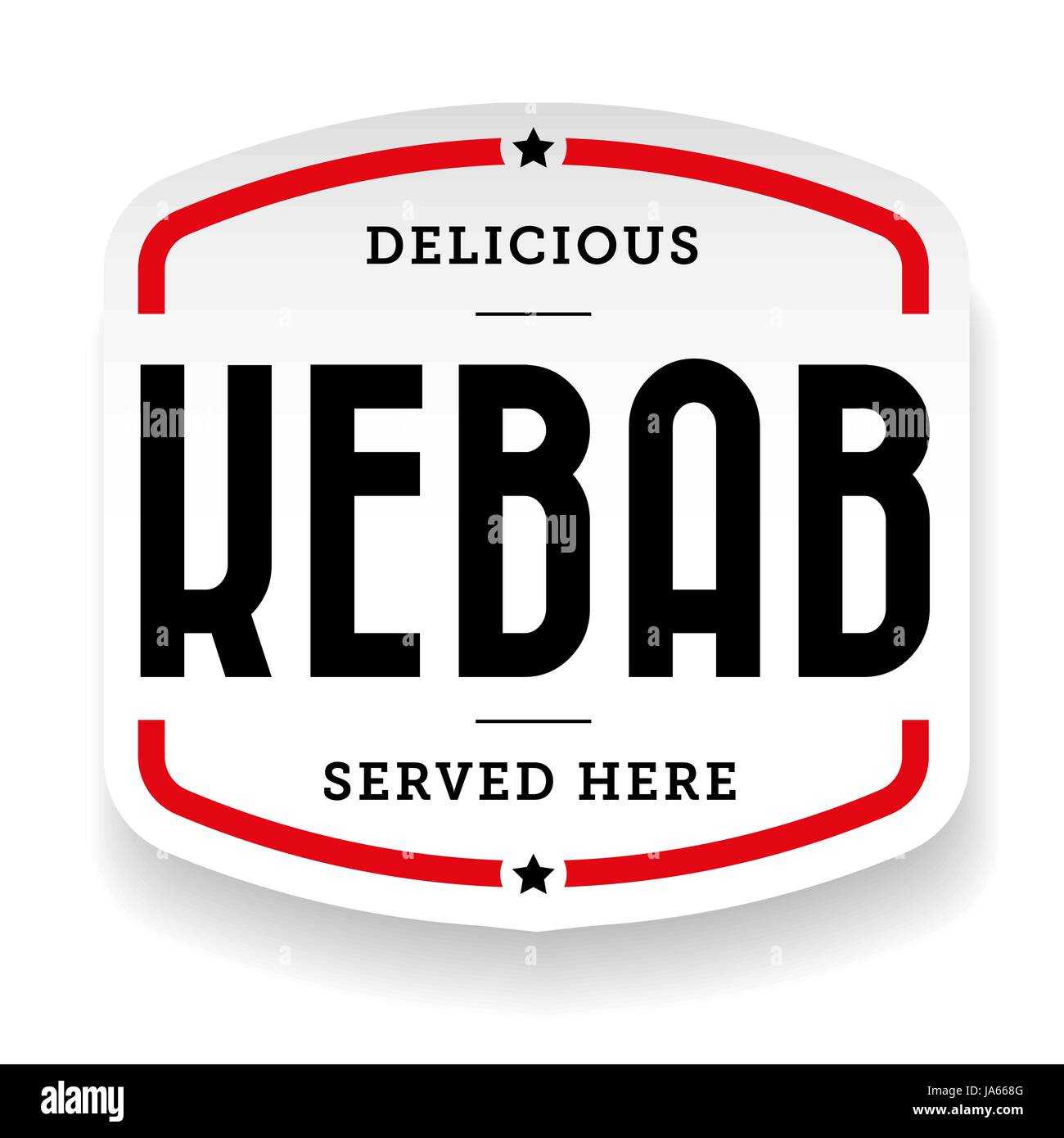 Kebab vintage sign sticker Stock Vector Image & Art - Alamy