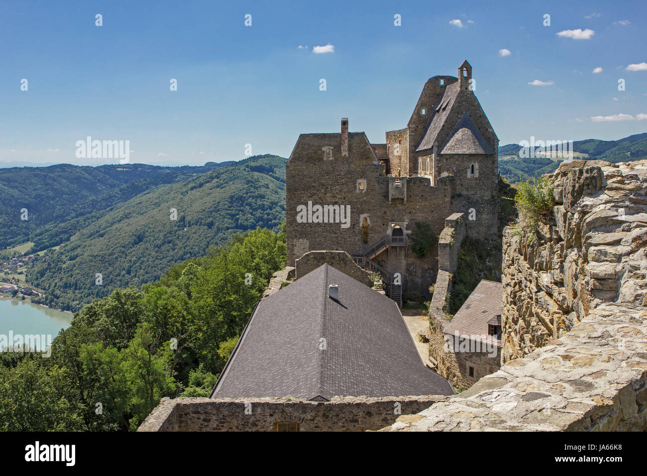 danube, ruin, knight, chateau, castle, middle ages, stronghold, stone ...