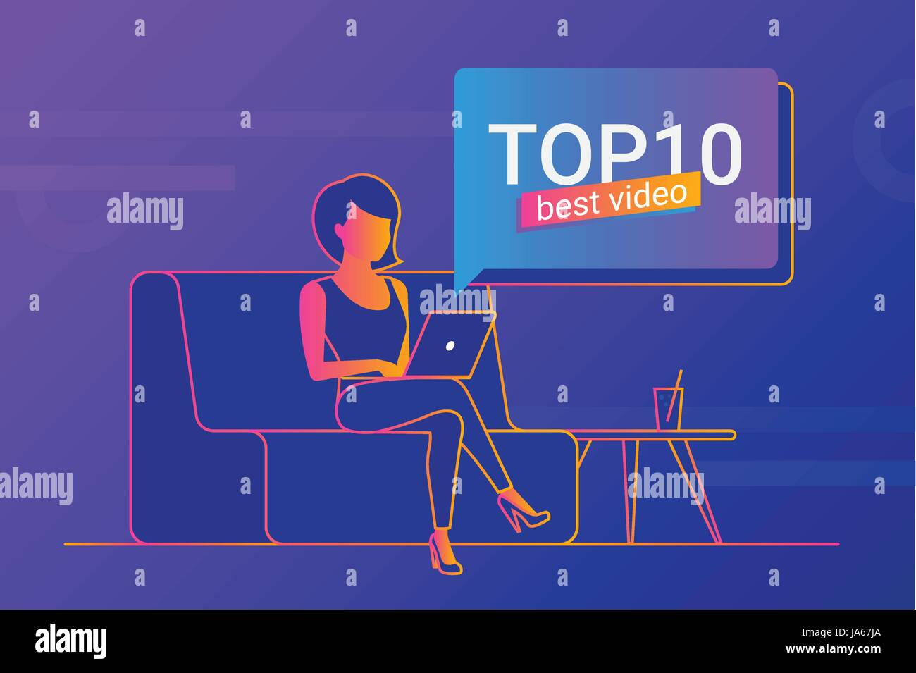 Young woman in designer Stock Vector Images - Alamy