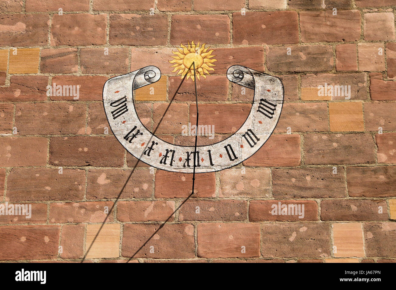 bavaria, nuremberg, sun dial, vertical, shine, shines, bright, lucent ...
