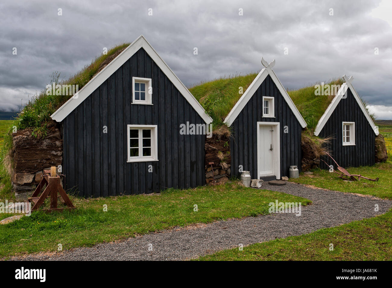 house, building, historical, tradition, iceland, north, blue ...