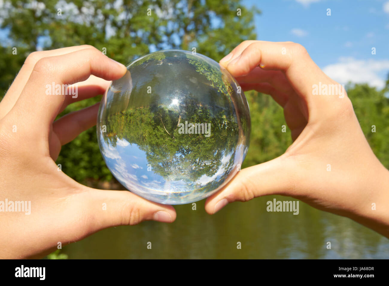 future, magic, glass ball, glassy, scenery, countryside, nature ...