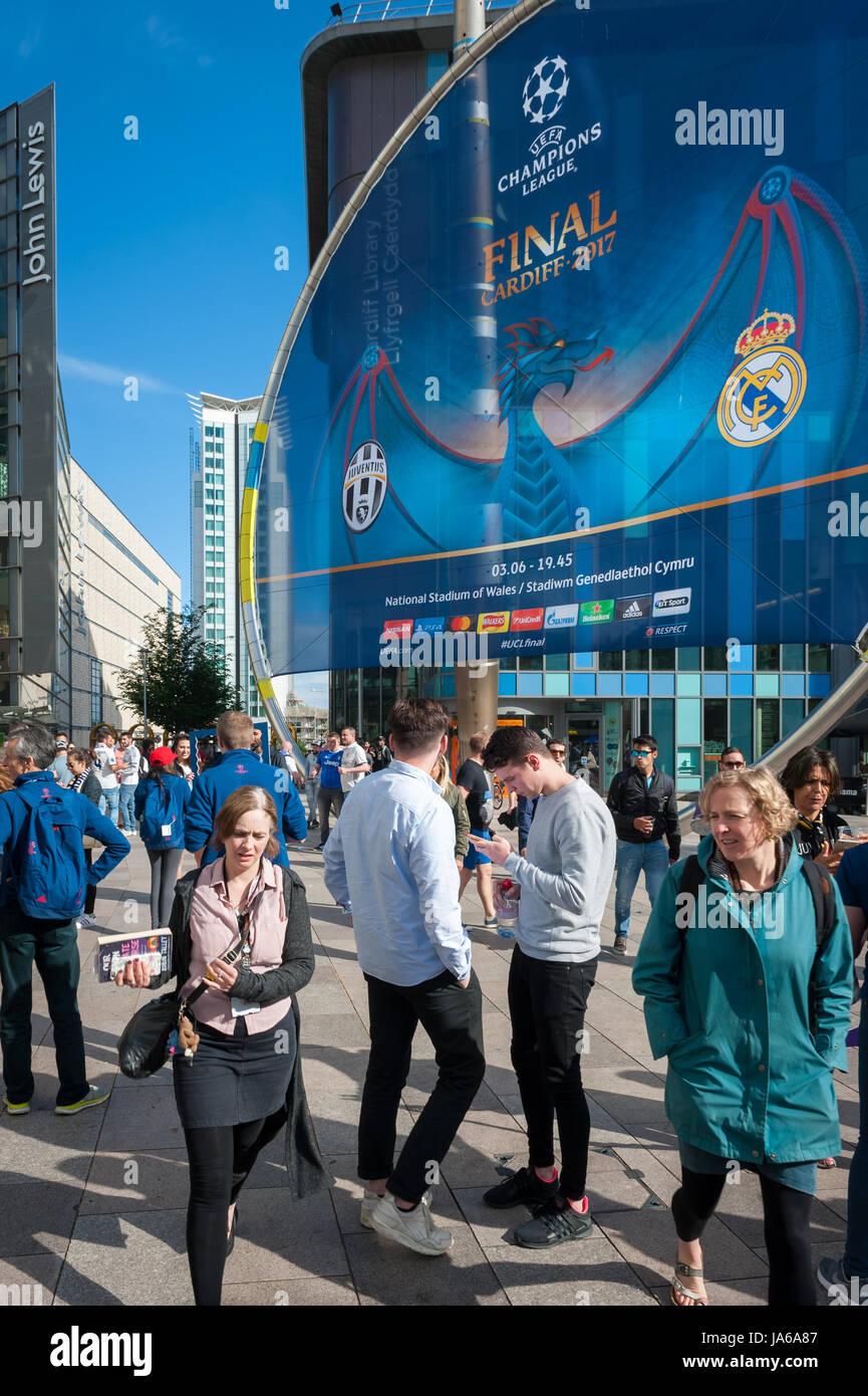 Champions League Final day, Cardiff, June 2017 Stock Photo - Alamy