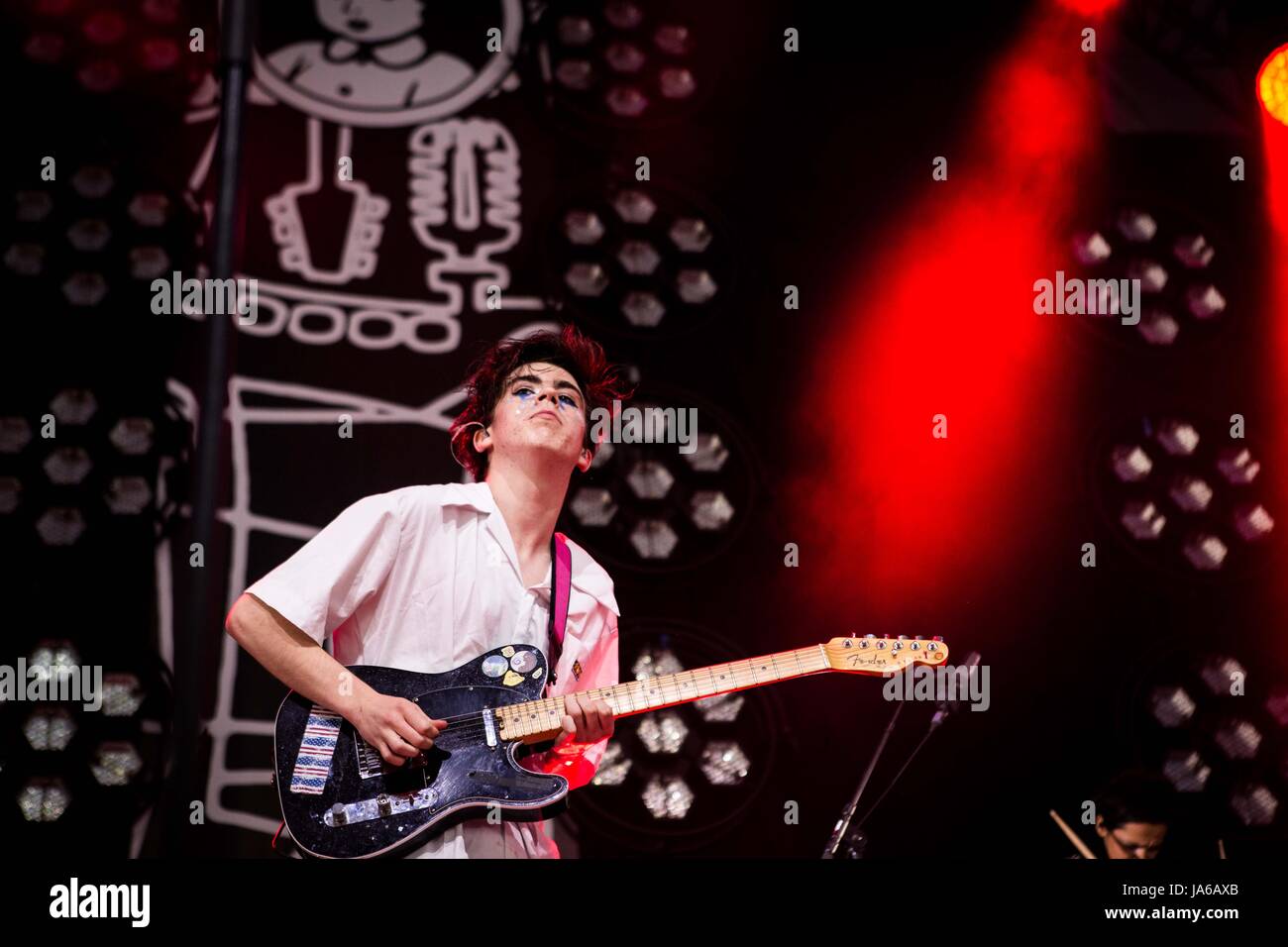 The english singer and song-writer Declan McKenna pictured on stage as ...