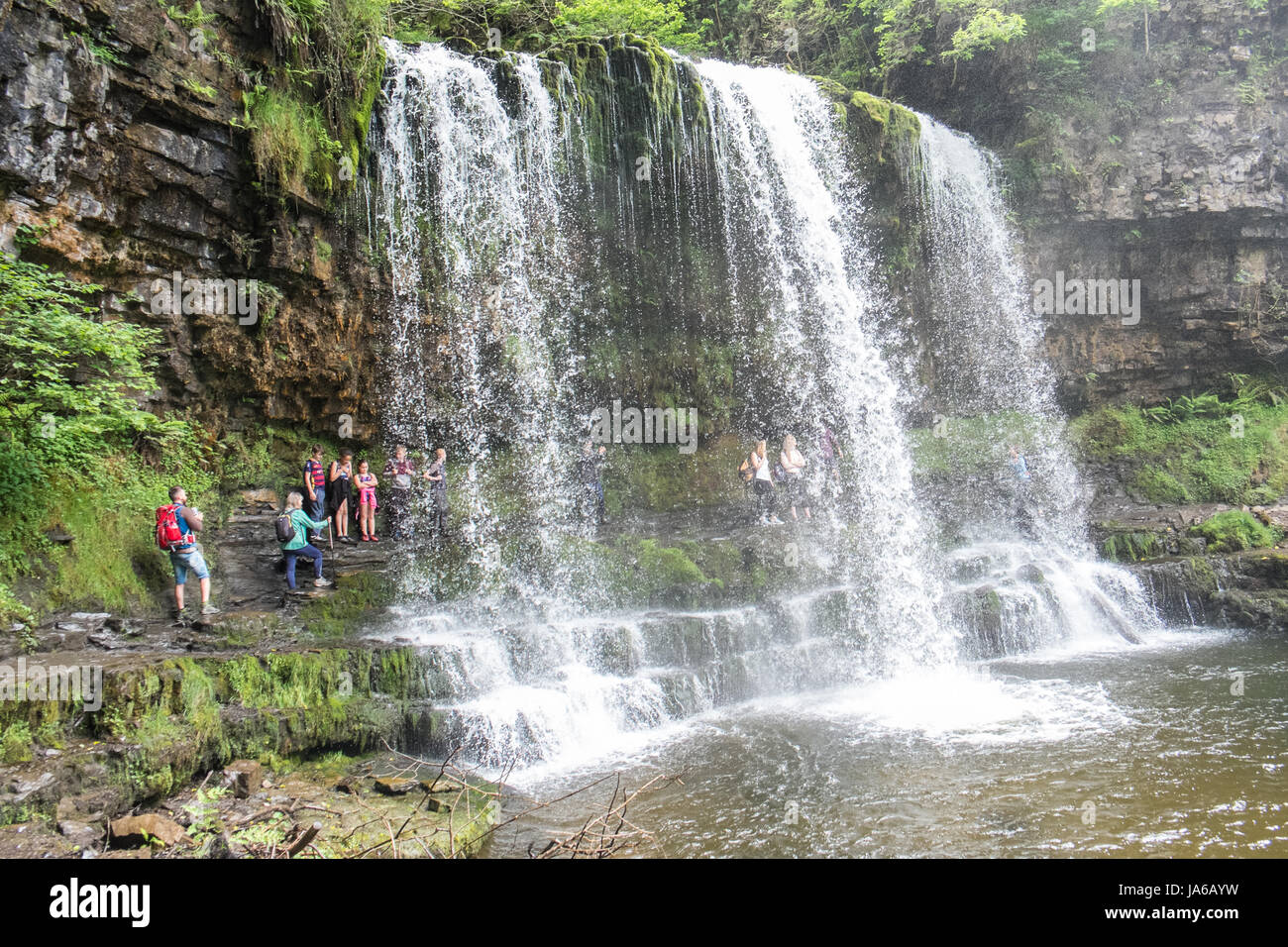 Walk behind waterfall wales hi-res stock photography and images - Alamy