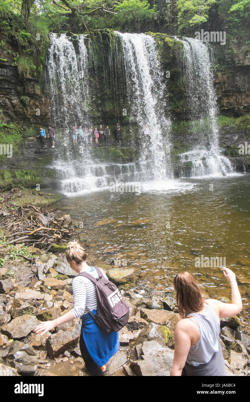 Walk behind waterfall wales hi-res stock photography and images - Alamy