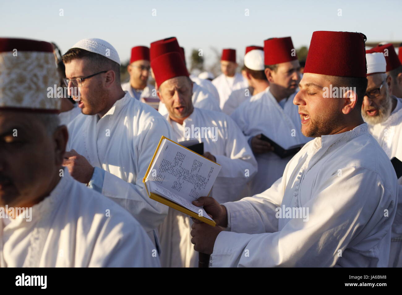 Samaritans participate in a traditional ceremony celebrating the giving ...