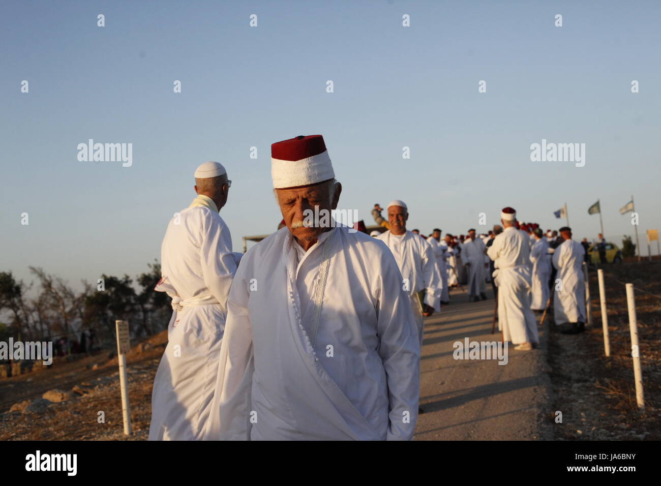 Samaritans participate in a traditional ceremony celebrating the giving ...