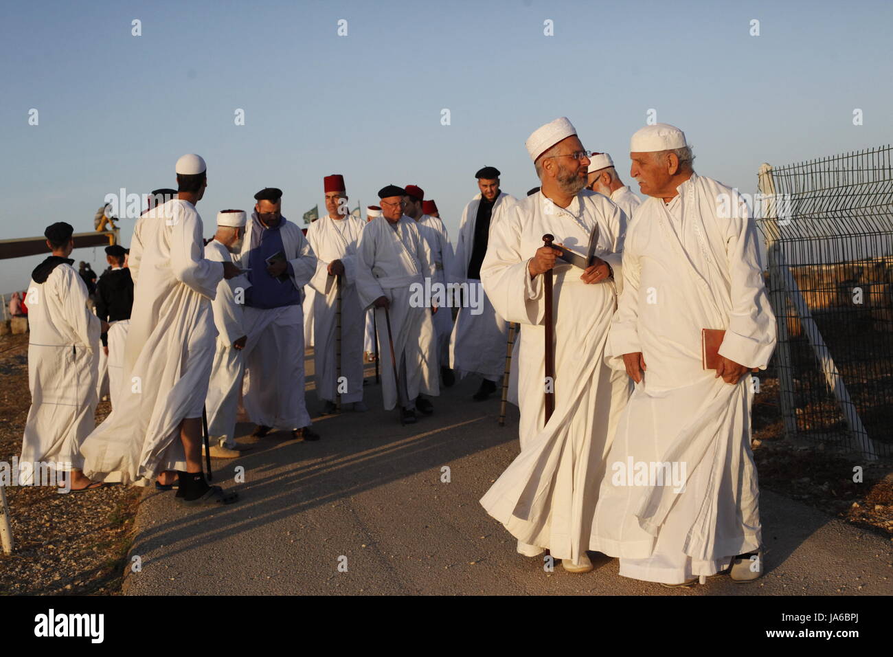 Samaritans participate in a traditional ceremony celebrating the giving ...