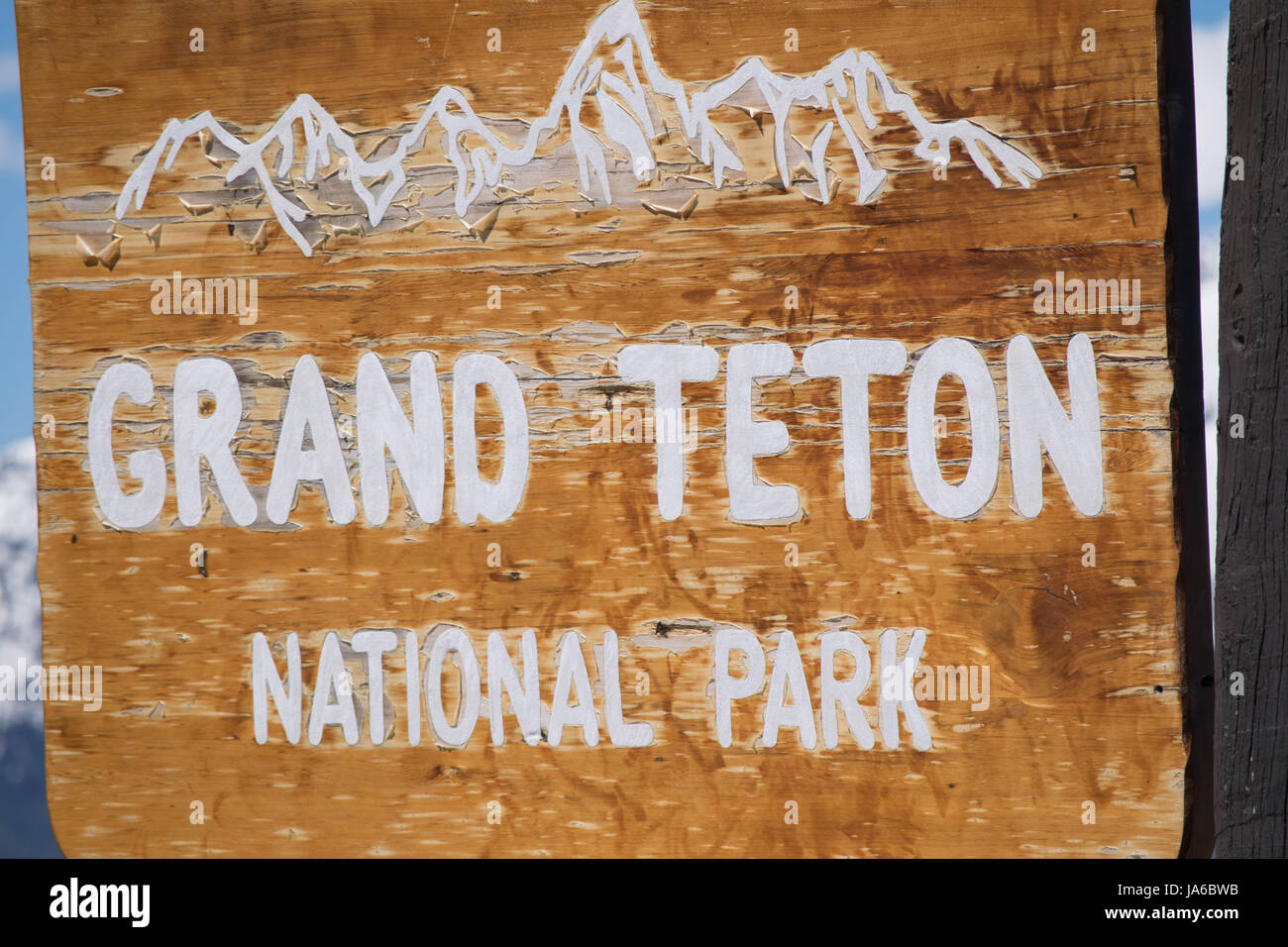 Grand Teton National Park Sign Stock Photo - Alamy