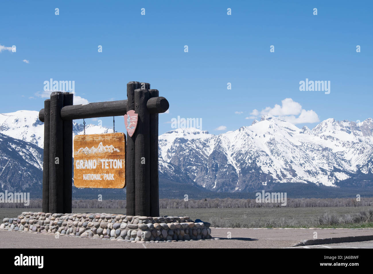 Grand teton national park sign hi-res stock photography and images - Alamy