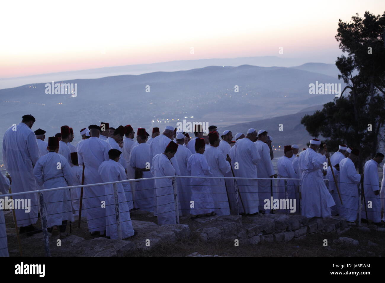Samaritans participate in a traditional ceremony celebrating the giving ...