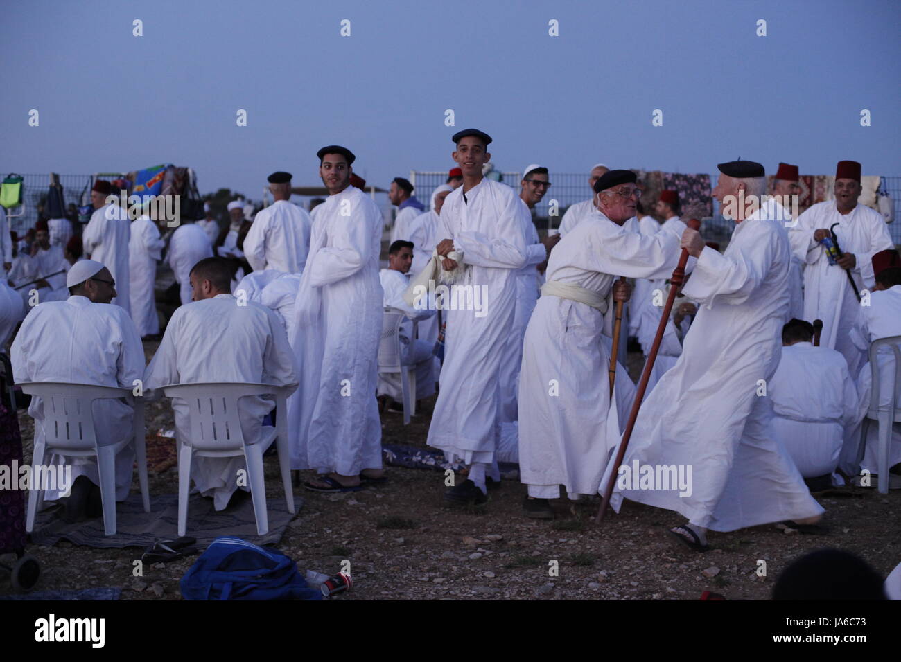 Samaritans participate in a traditional ceremony celebrating the giving ...