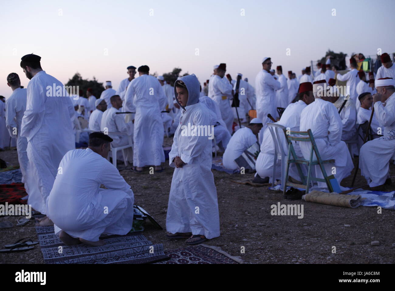 Samaritans participate in a traditional ceremony celebrating the giving ...