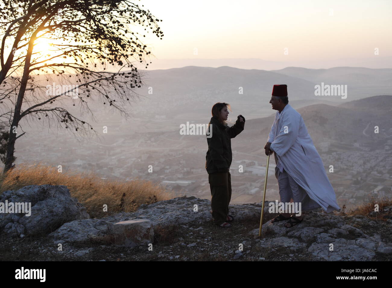Samaritans participate in a traditional ceremony celebrating the giving ...