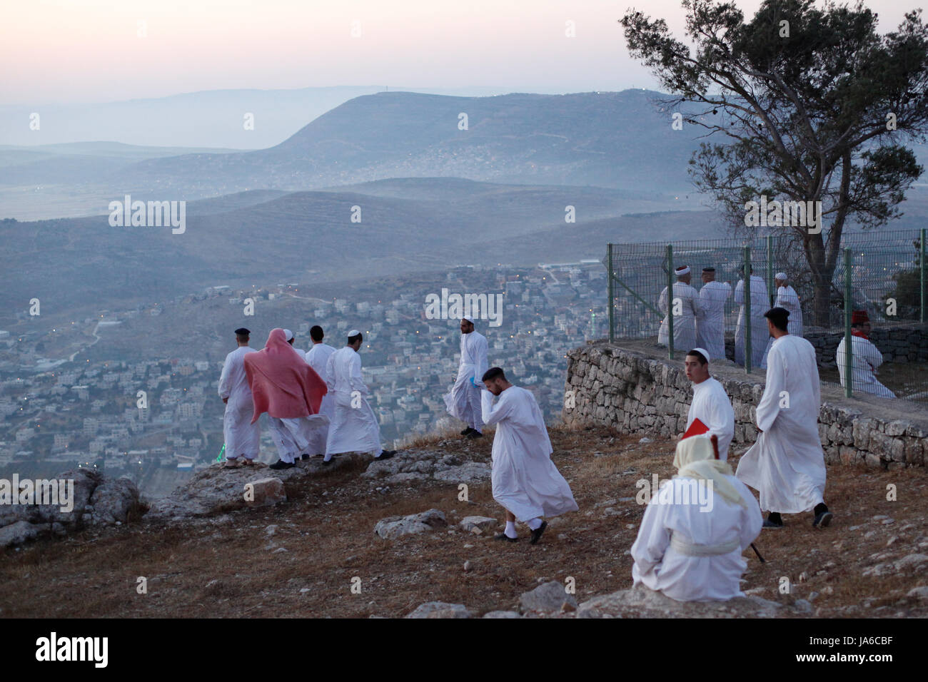 Samaritans participate in a traditional ceremony celebrating the giving ...