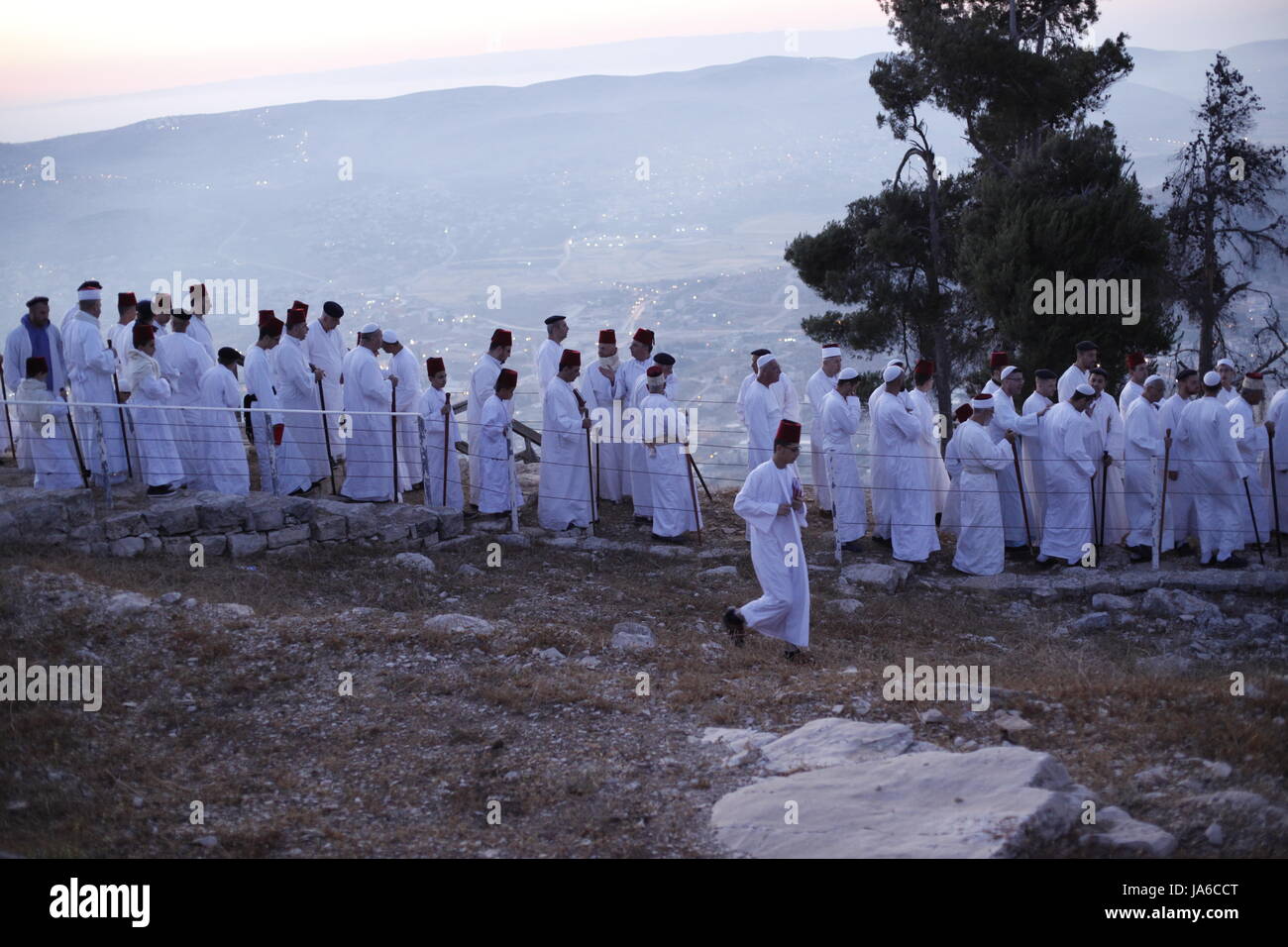 Samaritans participate in a traditional ceremony celebrating the giving ...